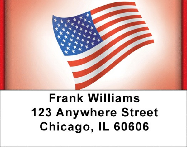 American Flag Address Labels